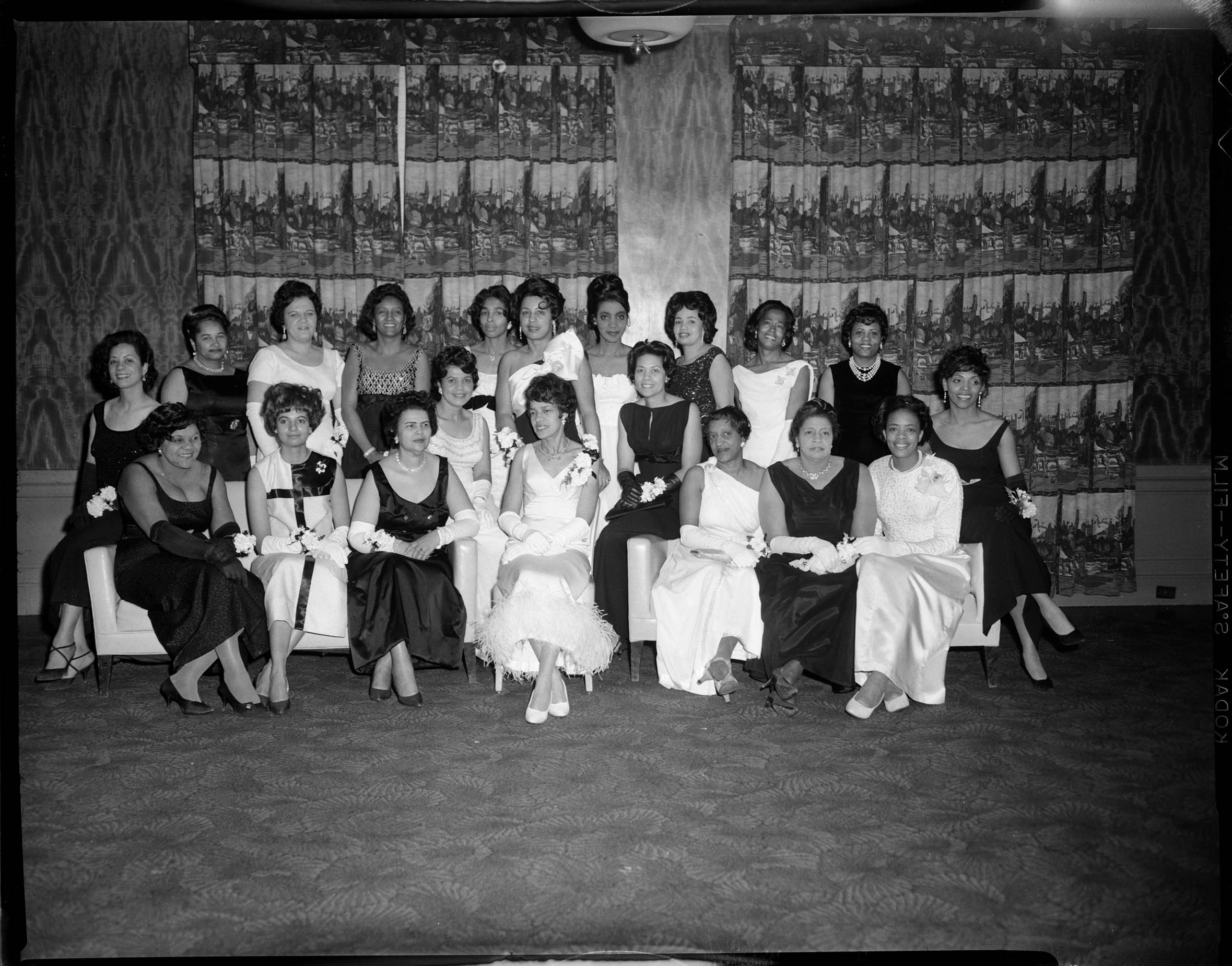 Group portrait of twenty Kappa Alpha Psi Silhouette members, including ...
